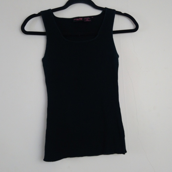 Shape FX | Tops | Vintage Shape Fx Black Ribbed Stretchy Tank Top ...